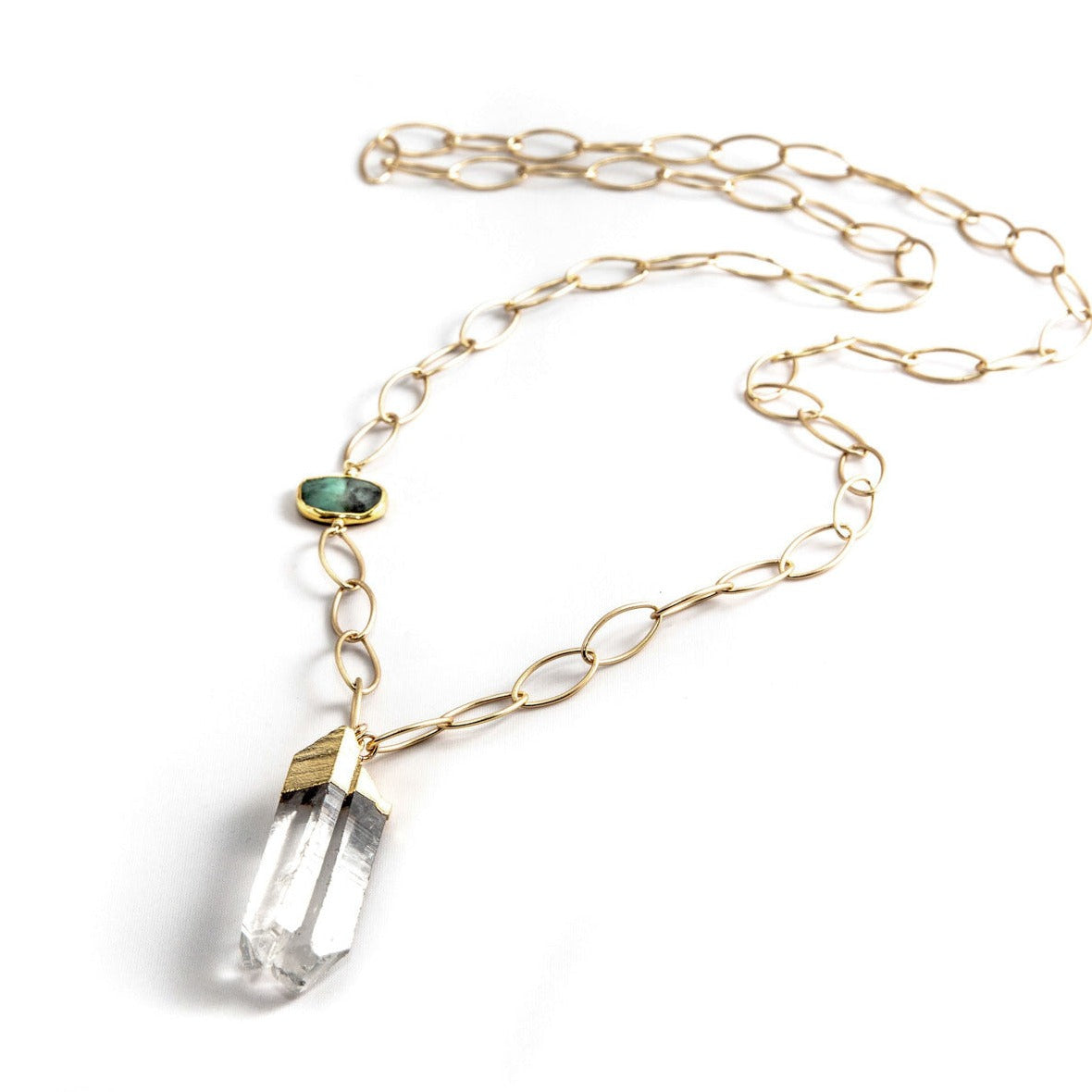 Crystal Link Chain Necklace – Tailfeather Designs